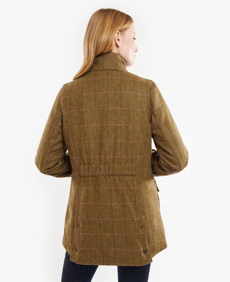 Barbour Ladies Fairfield Wool Coat Windsor Tweed