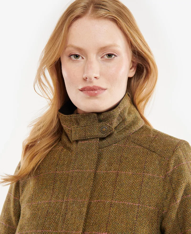 Barbour Ladies Fairfield Wool Coat Windsor Tweed