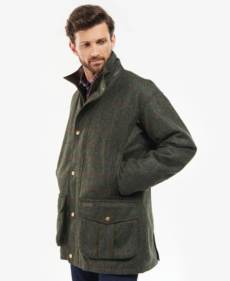 Barbour Mens Wellesley Wool Olive/Red