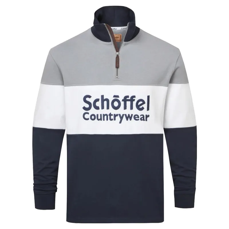 Schoffel Exeter Heritage 1/4 Zip Grey
