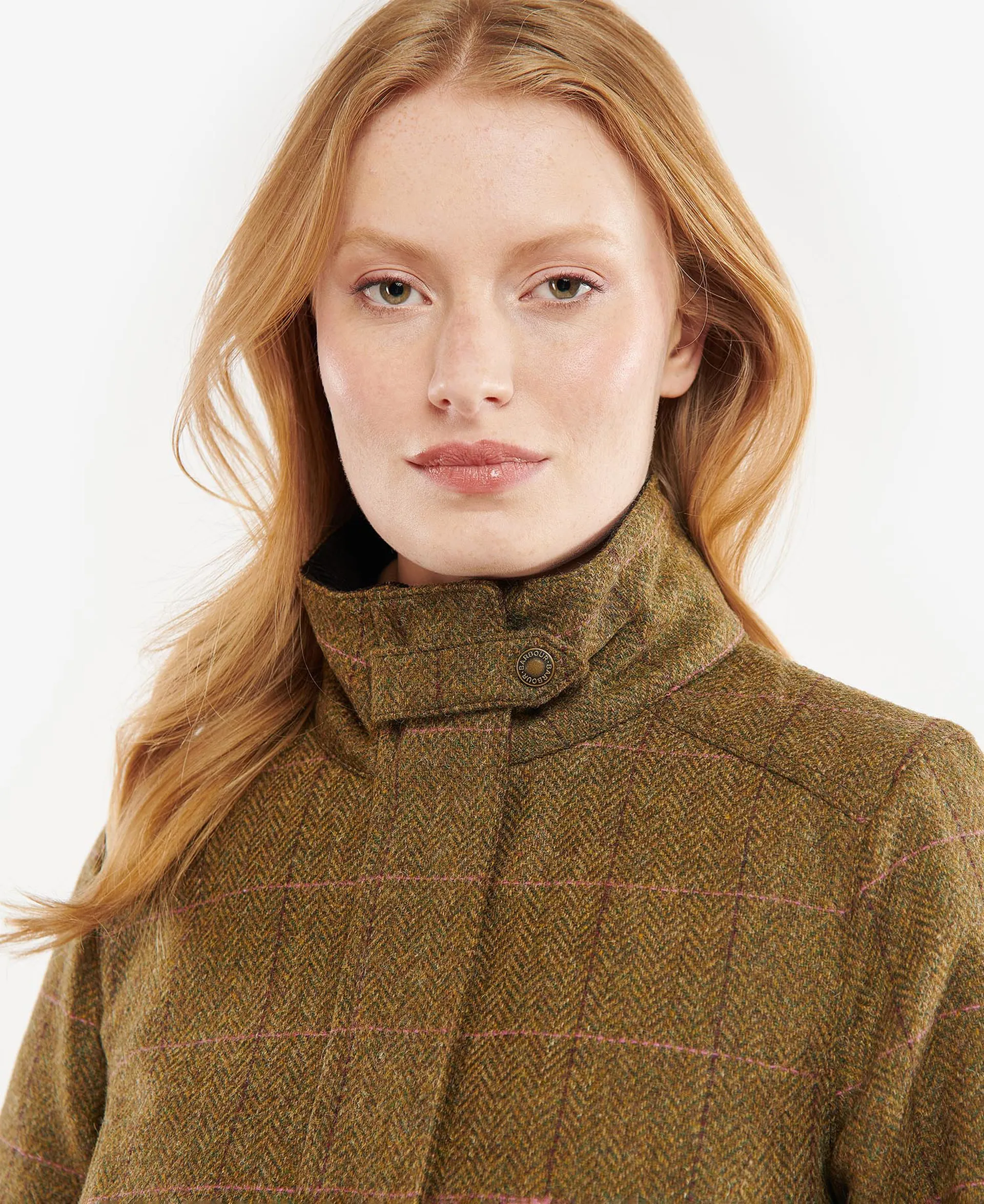 Barbour Ladies Fairfield Wool Coat Windsor Tweed
