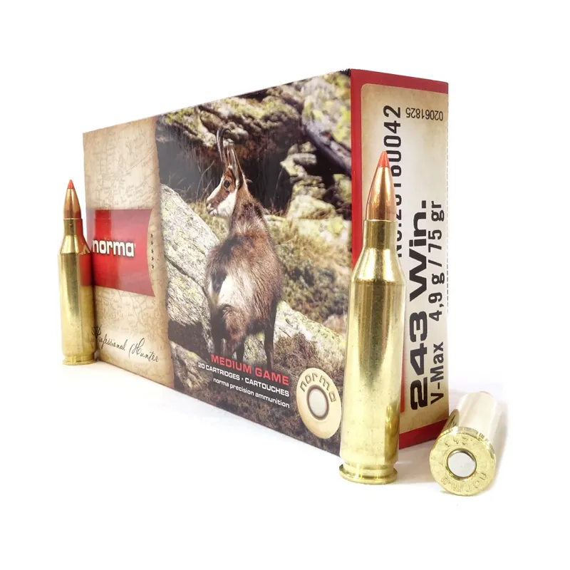 Norma .243 75g VMax Ammunition
