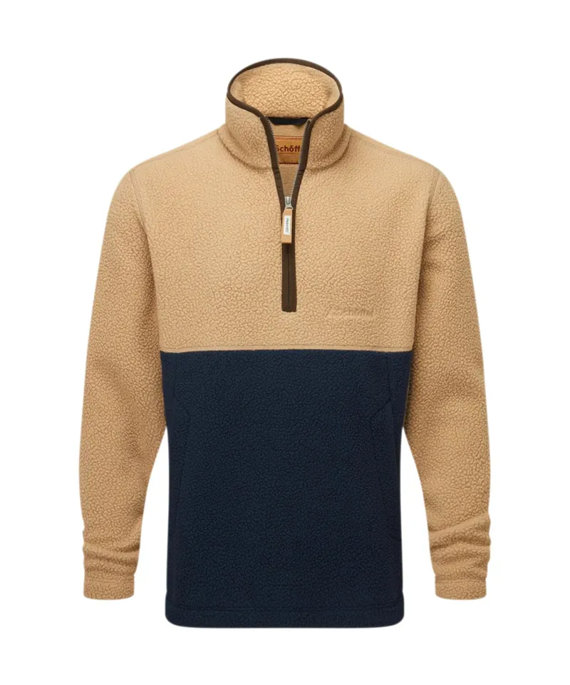 Schoffel Berkeley Retro Fleece - Navy/Tan
