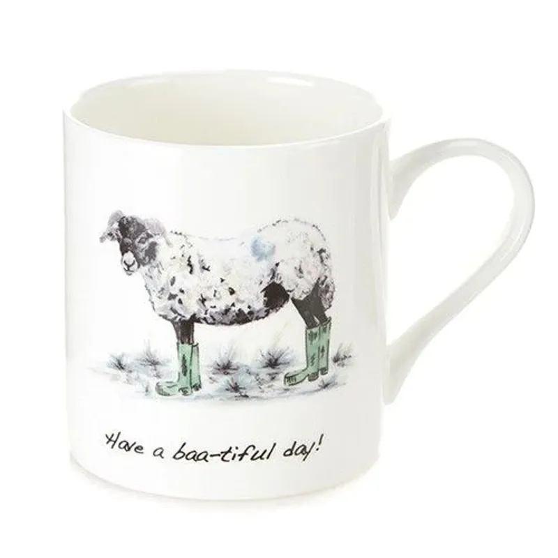 At Home in the Country Sheep Mug